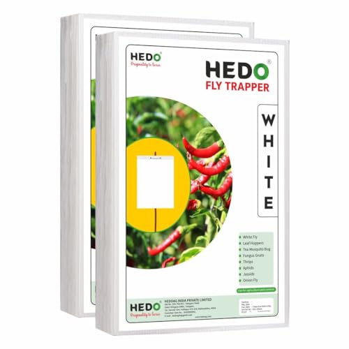 HEDO Fly Trapper White Sticky Sheet, Insect Catcher Sheet for Farming ...