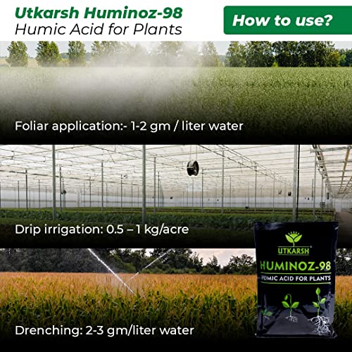 UTKARSH Huminoz-98 Humic Acid (98%) for Plant | Plant Fertilizer for P ...